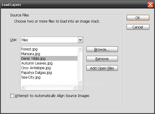 Photoshop Dersleri / Script Load Files Into Stack
